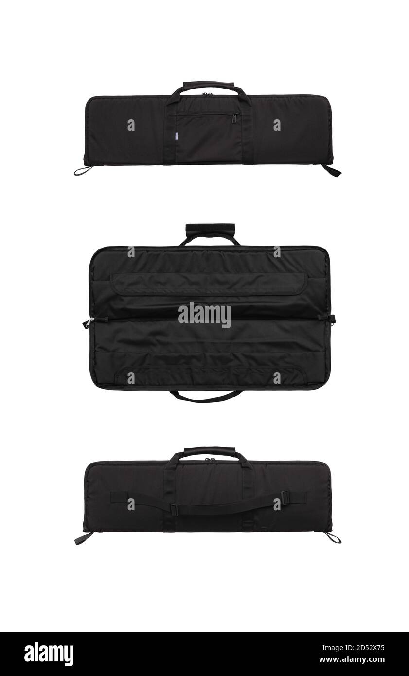 Black soft case for guns isolated for white background. Modern case for ...