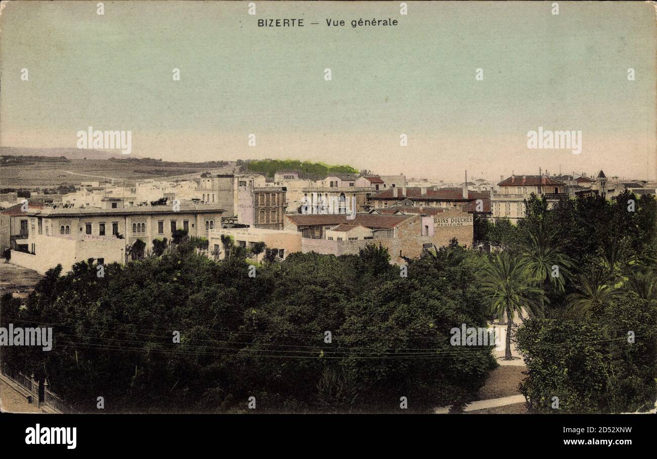 Bizerta Tunesien, Stadtpanorama, Häuser, Palmen, Bäume, Dächer | usage ...