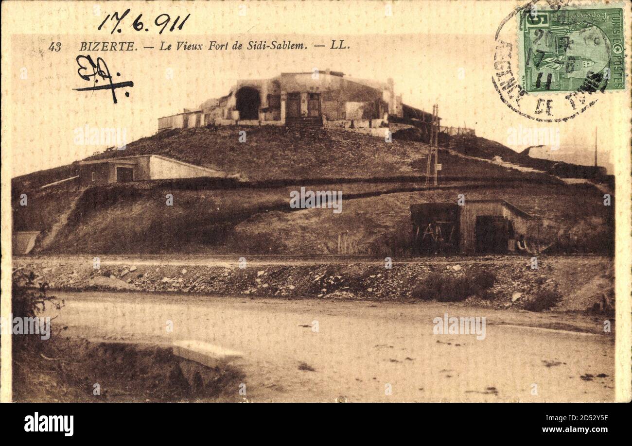 Bizerta Tunesien, Fort Sidi Abdallah, Hügel, Wege, Eingang | usage ...