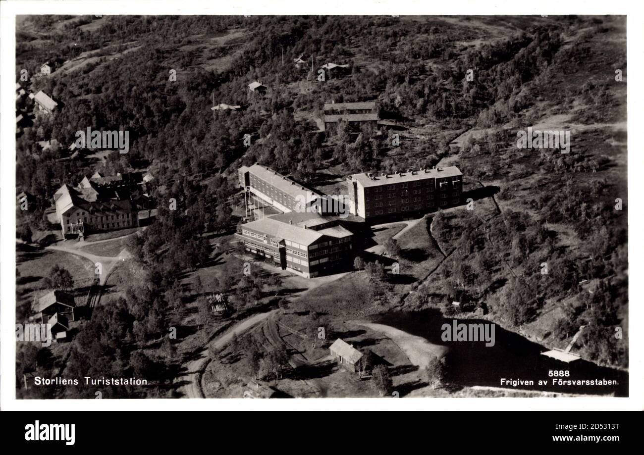 Storlien Schweden, Fliegeraufnahme, Turiststation | usage worldwide ...