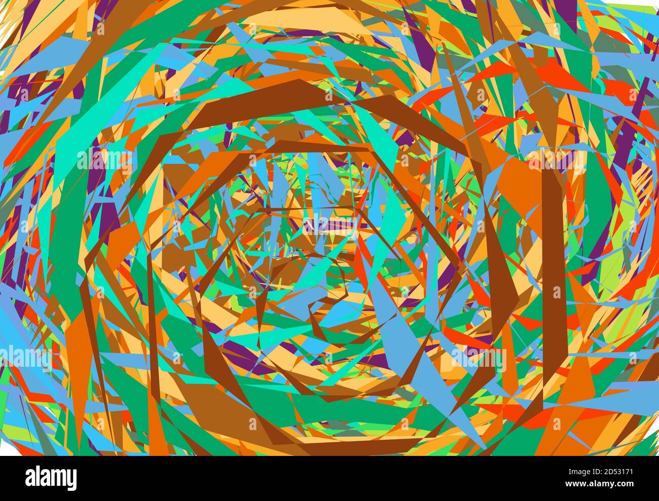 Random spirals, swirls, twirls abstract geometric, colorful, multi ...