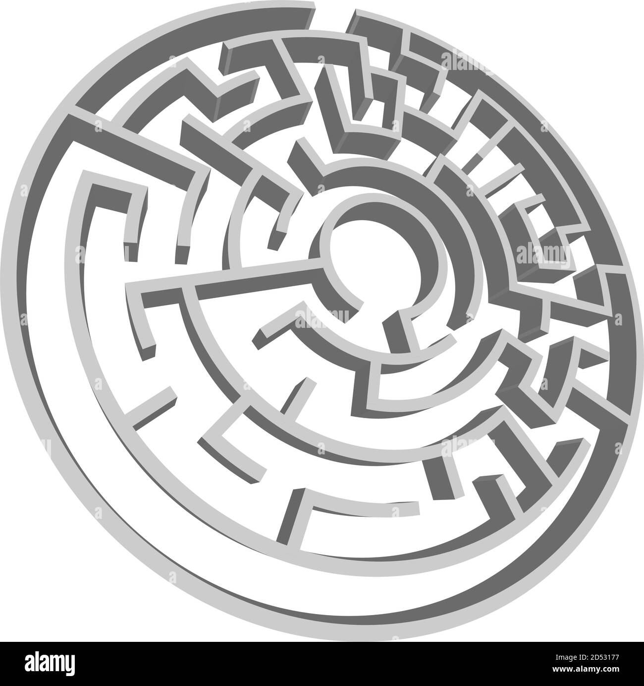 Solvable 3D maze, labyrinth, puzzle game vector illustration Stock Vector Image & Art - Alamy