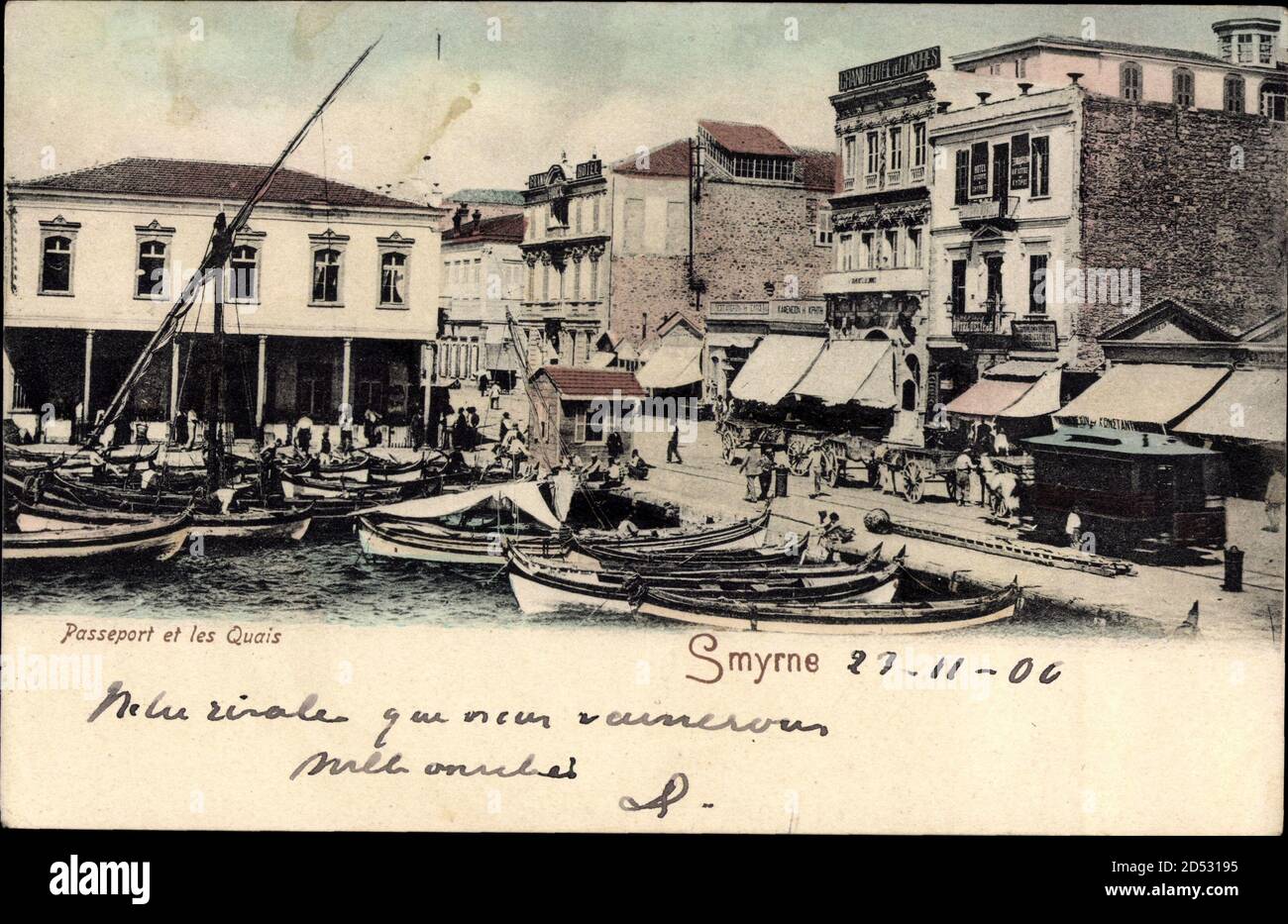 Smyrne Smyrna Izmir Türkei, Passeport et les Quais, Hafen | usage ...