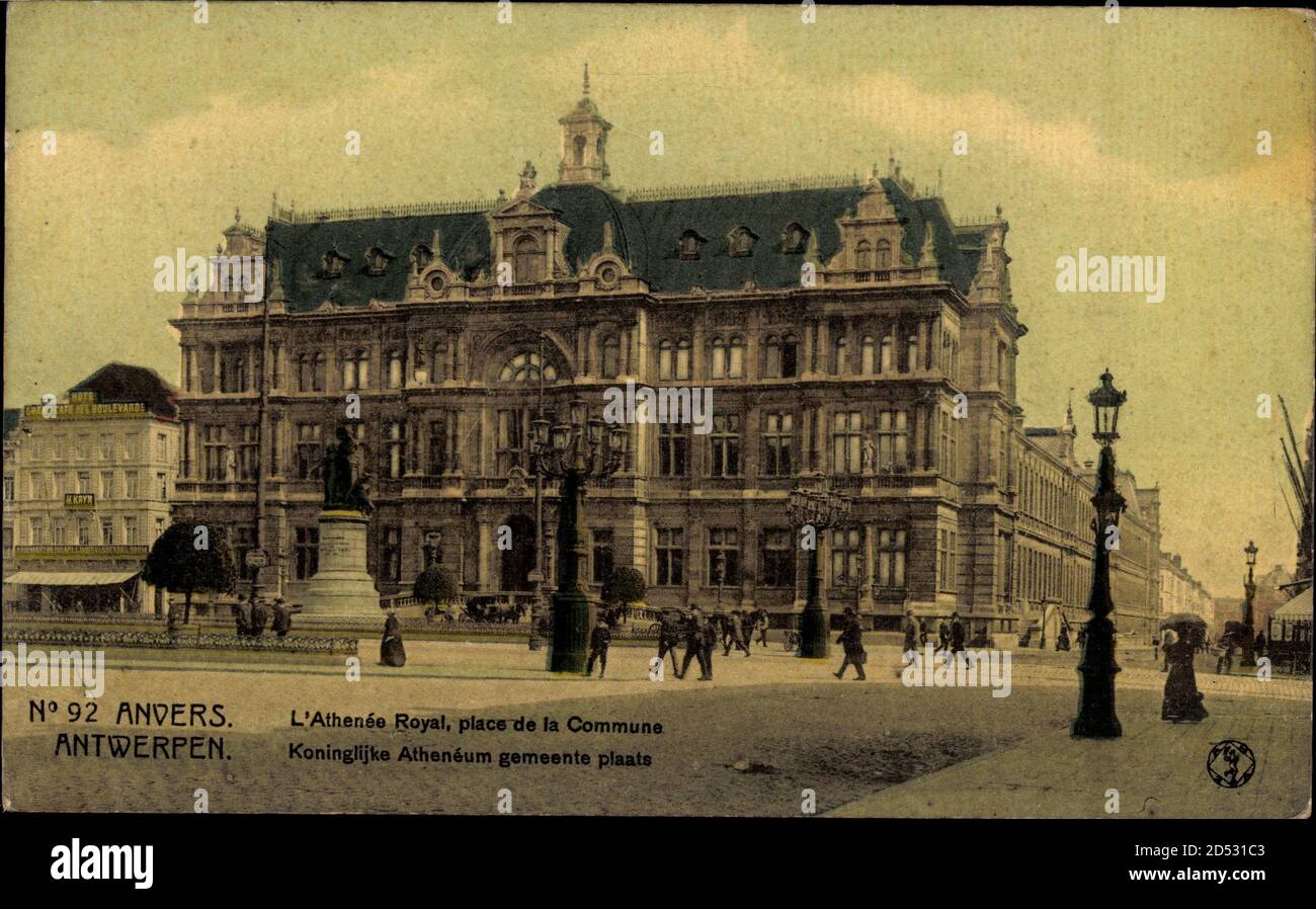 Antwerpen Flandern Belgien, L'Athenee Royal, place de la Commune ...
