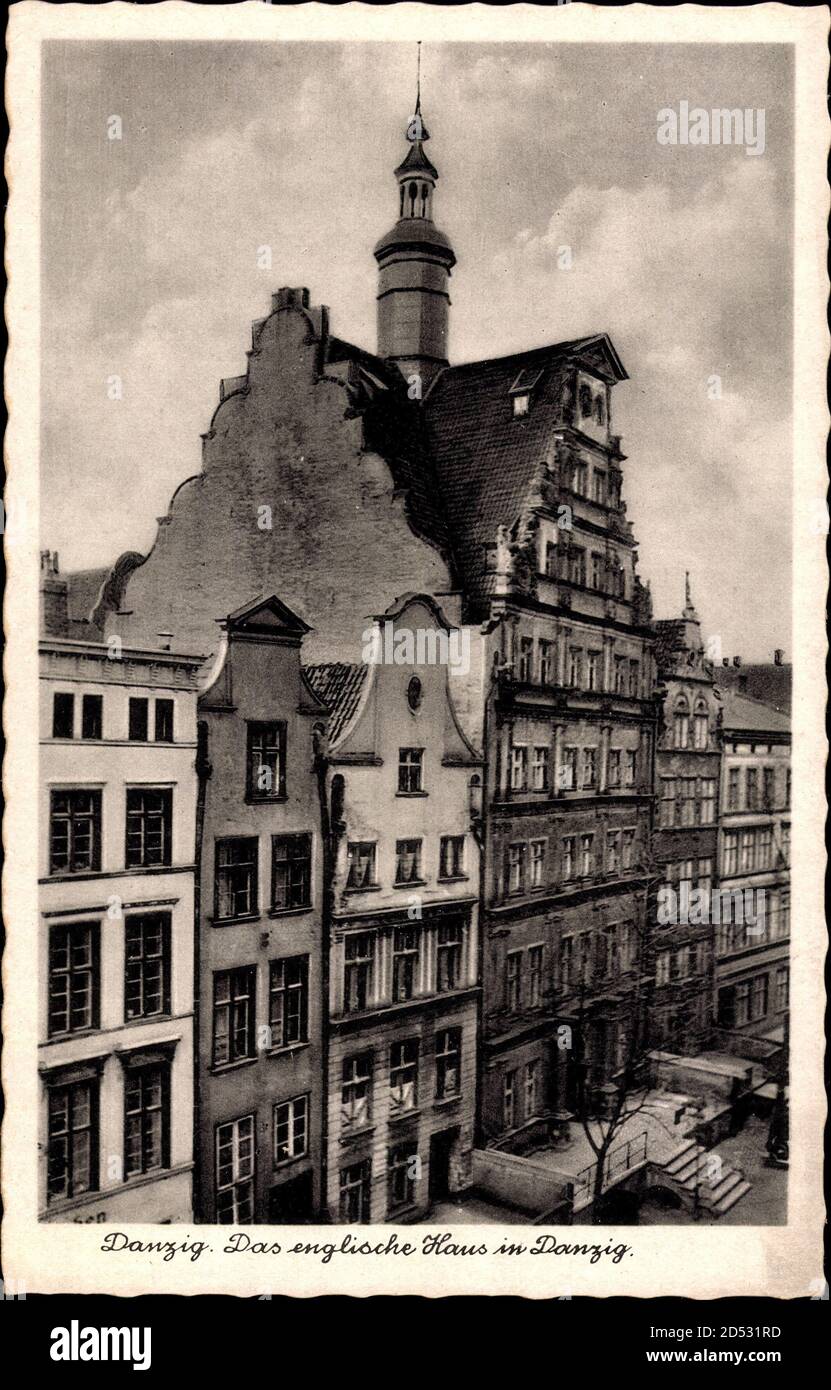 Gda?sk Danzig, Ansicht vom englischen Haus, Turm | usage worldwide ...