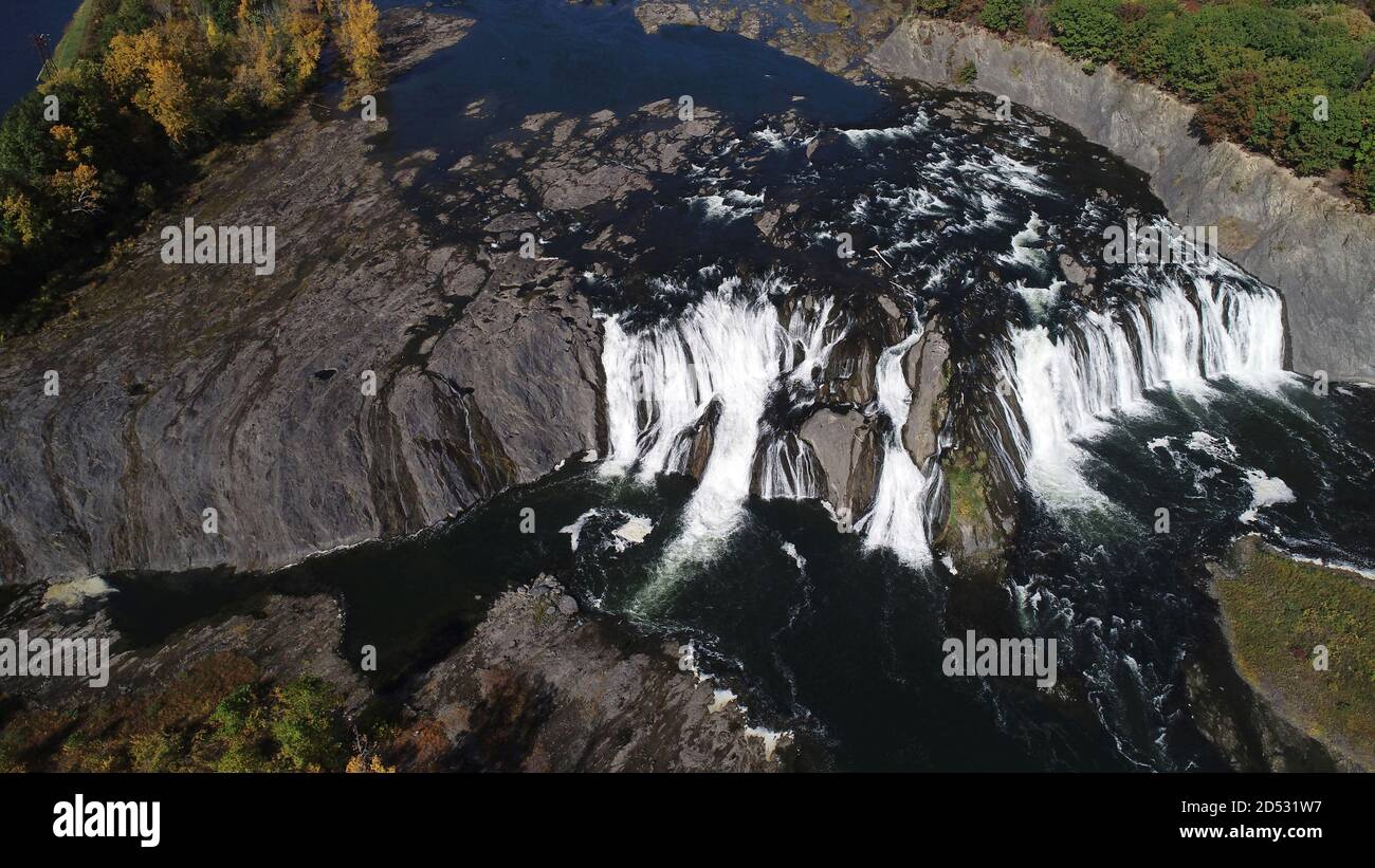 Aerial view of Cohoes Falls in Cohoes, New York Stock Photo - Alamy