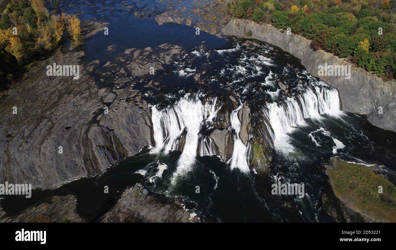 Aerial view of Cohoes Falls in Cohoes, New York Stock Photo - Alamy