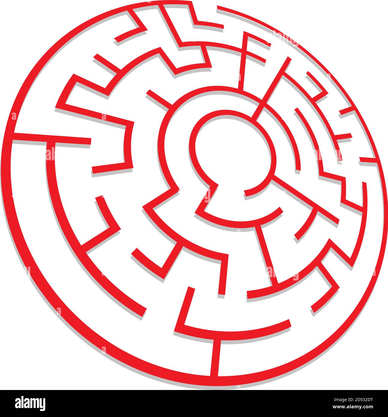 Solvable 3D maze, labyrinth, puzzle game vector illustration Stock ...