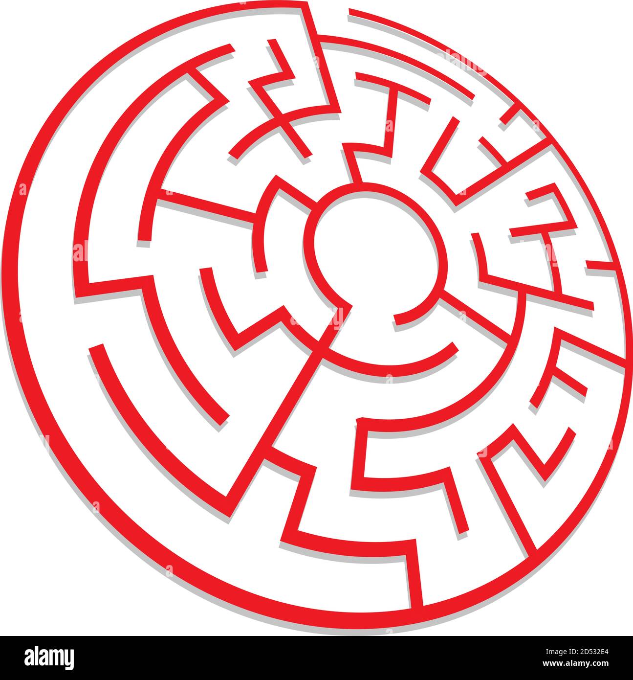 Solvable 3D maze, labyrinth, puzzle game vector illustration Stock ...