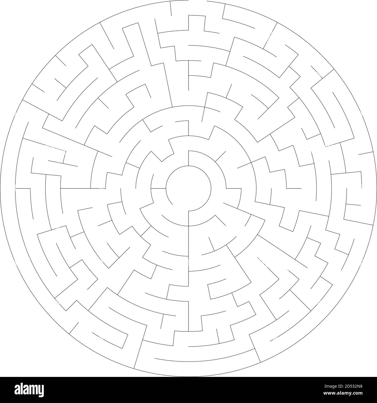 Easy maze game puzzle Black and White Stock Photos & Images - Alamy