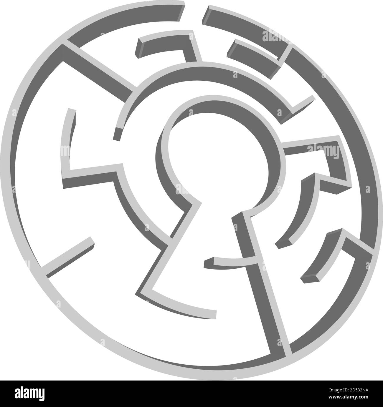 Solvable 3D maze, labyrinth, puzzle game vector illustration Stock ...