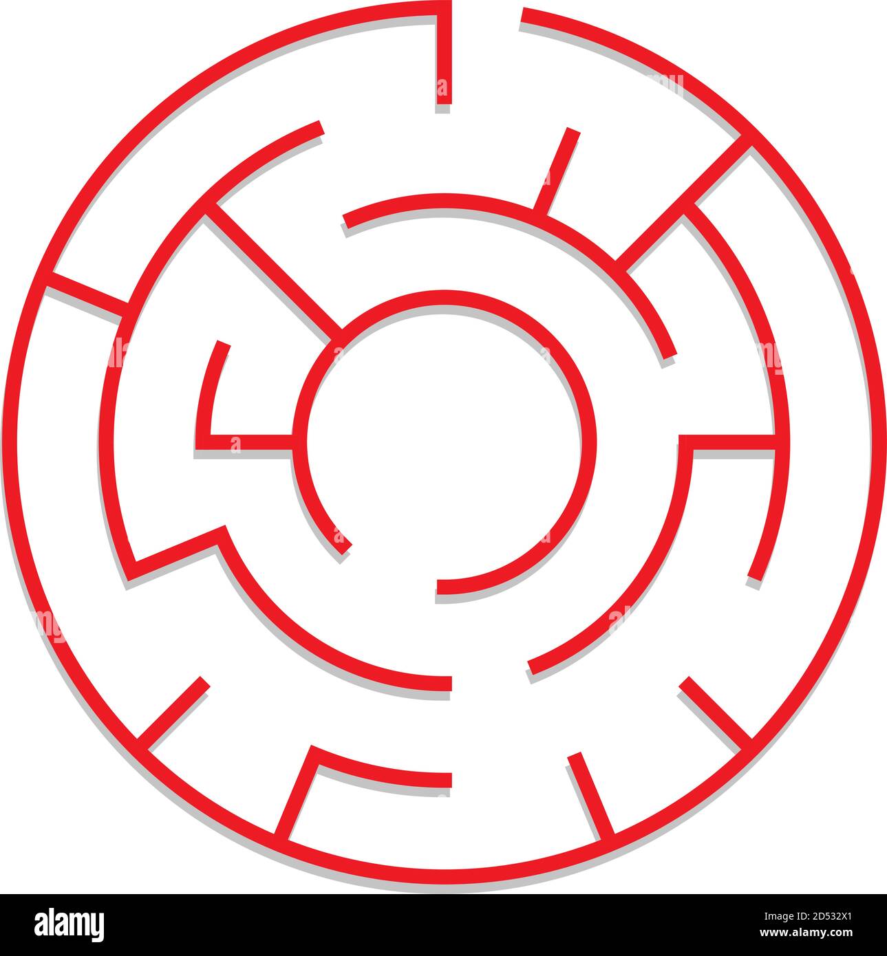 Solvable 3d Maze Labyrinth Puzzle Game Vector Illustration Stock