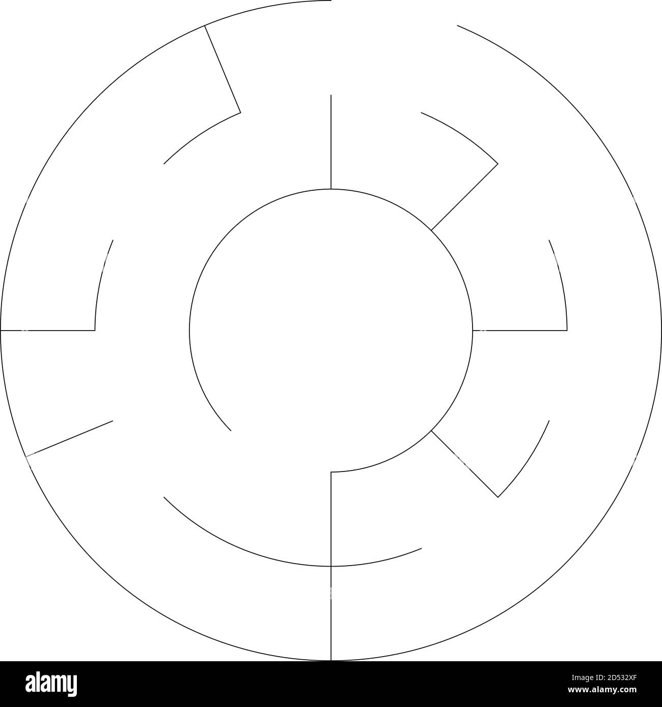 Solvable circle, circular Maze, Labyrinth. Puzzle game. (The Stroke ...