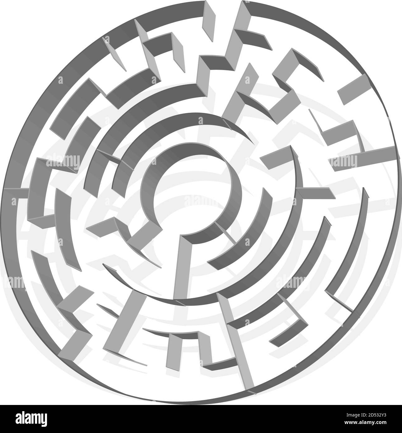 Solvable 3D Mazes, Labyrinths. Puzzle, brain teaser game Stock Vector ...