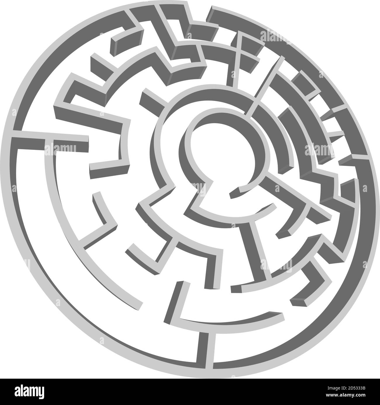 Solvable 3D maze, labyrinth, puzzle game vector illustration Stock ...