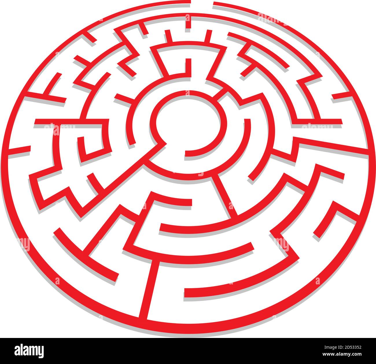 Solvable 3D maze, labyrinth, puzzle game vector illustration Stock ...