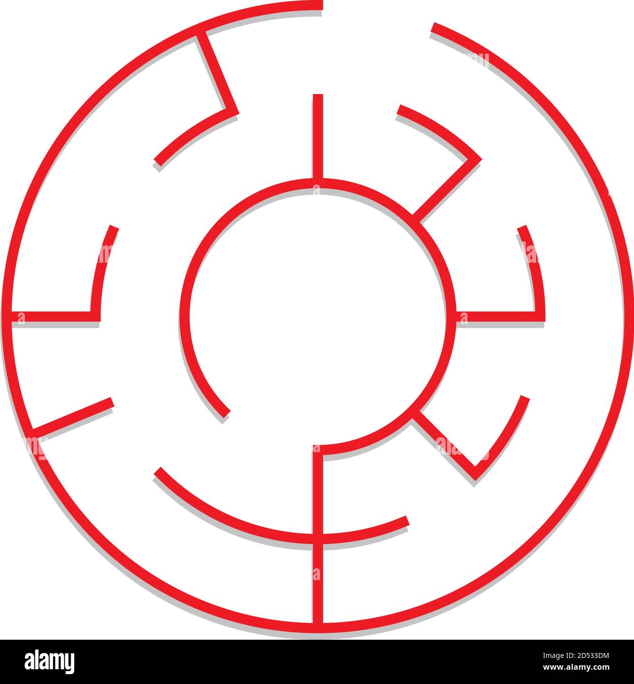 Solvable 3D maze, labyrinth, puzzle game vector illustration Stock ...
