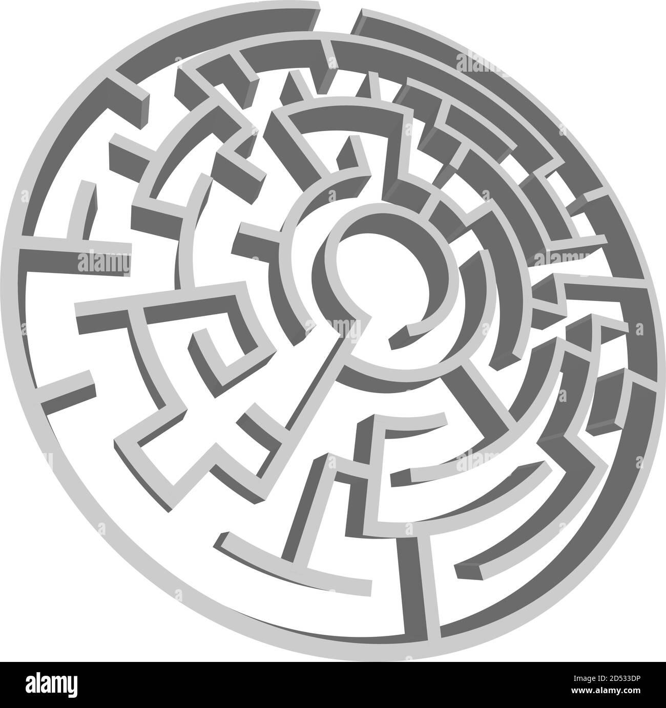 Solvable 3D maze, labyrinth, puzzle game vector illustration Stock ...