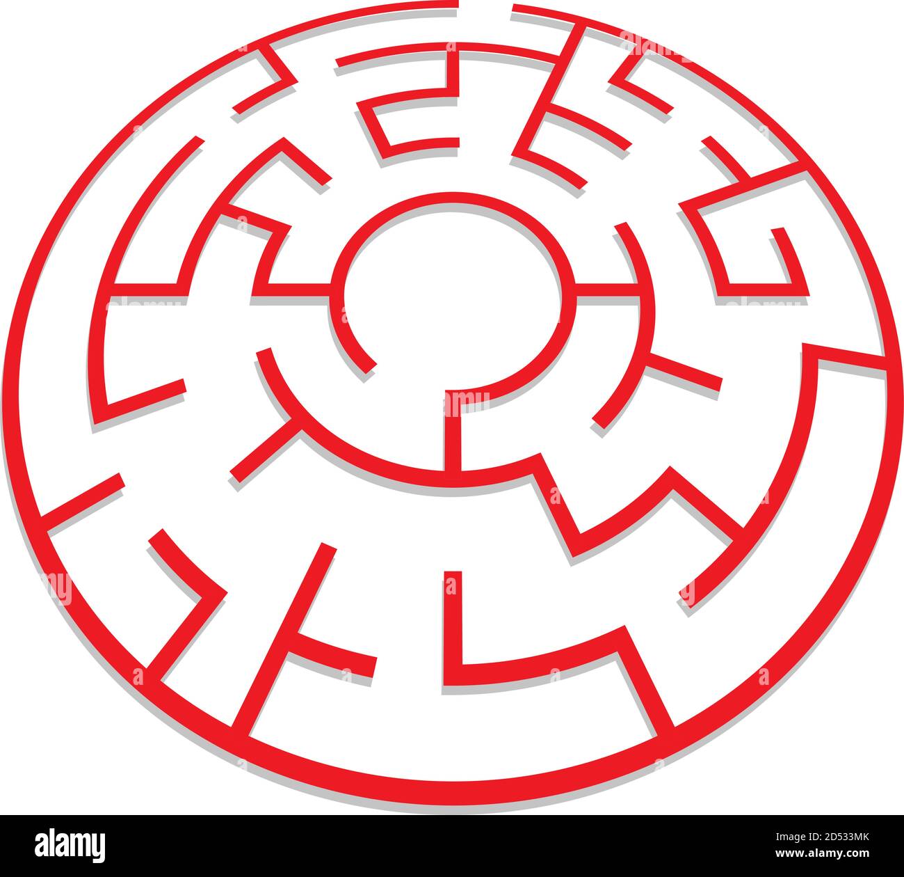 Solvable 3D maze, labyrinth, puzzle game vector illustration Stock ...