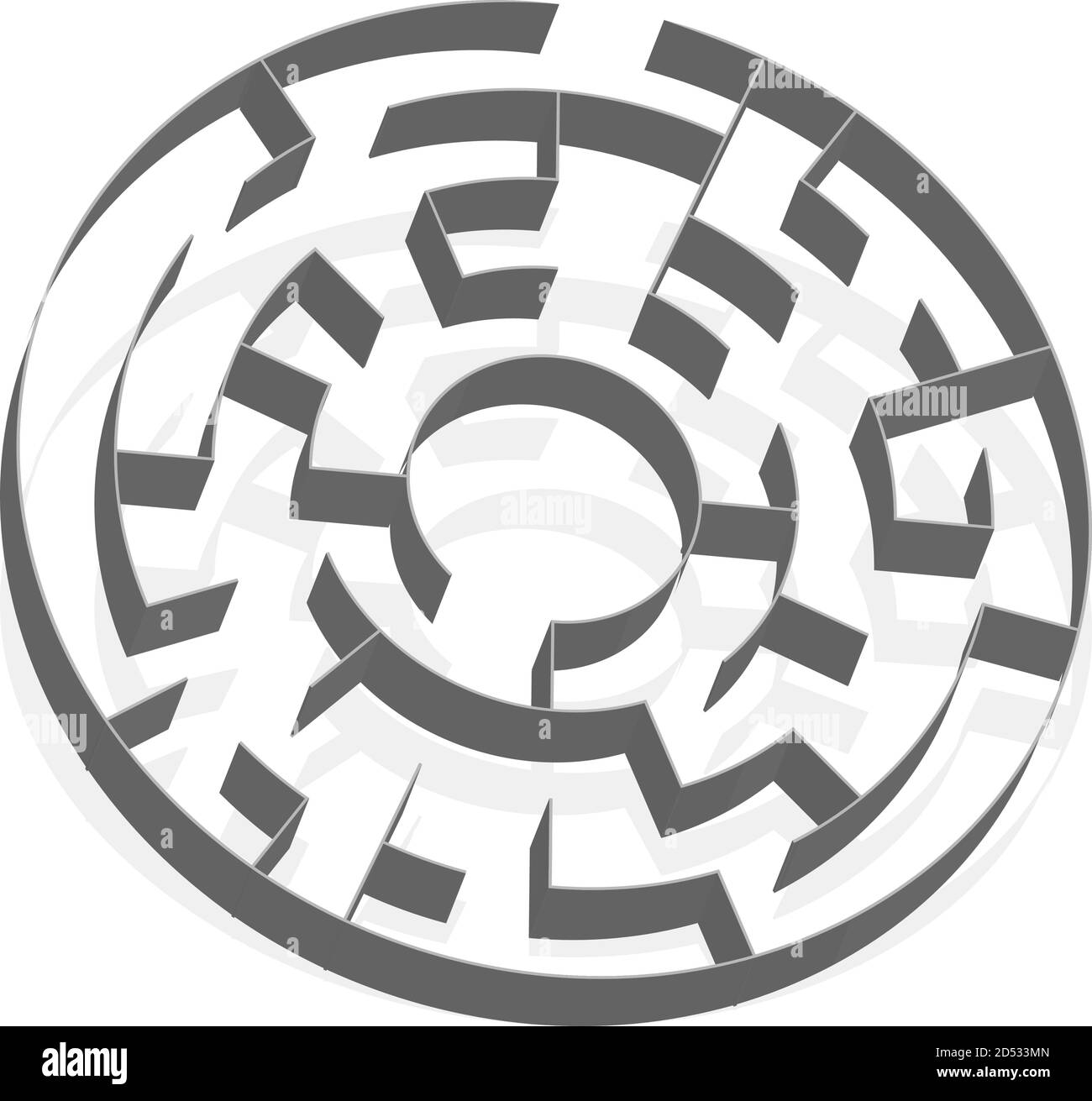 Solvable 3D Mazes, Labyrinths. Puzzle, brain teaser game Stock Vector ...