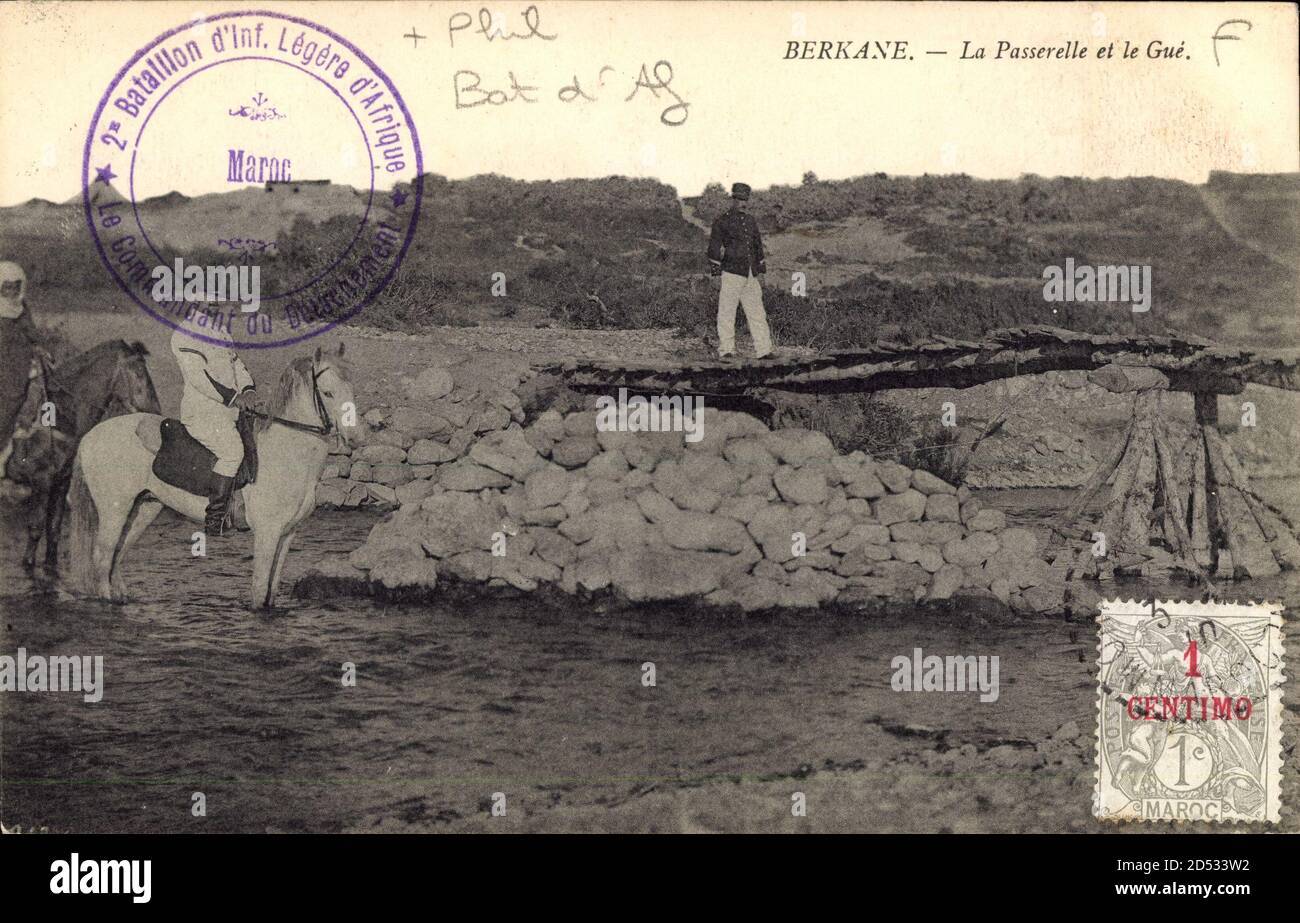 Berkane Marokko, La Passerelle et le Gue, Soldaten, Reiter | usage ...