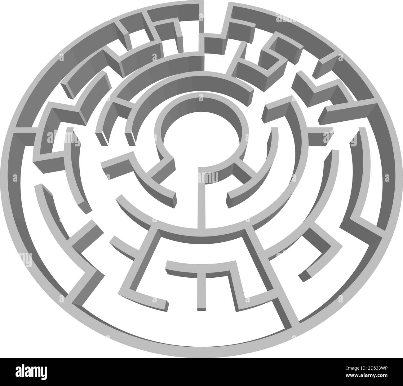 Solvable 3D maze, labyrinth, puzzle game vector illustration Stock ...
