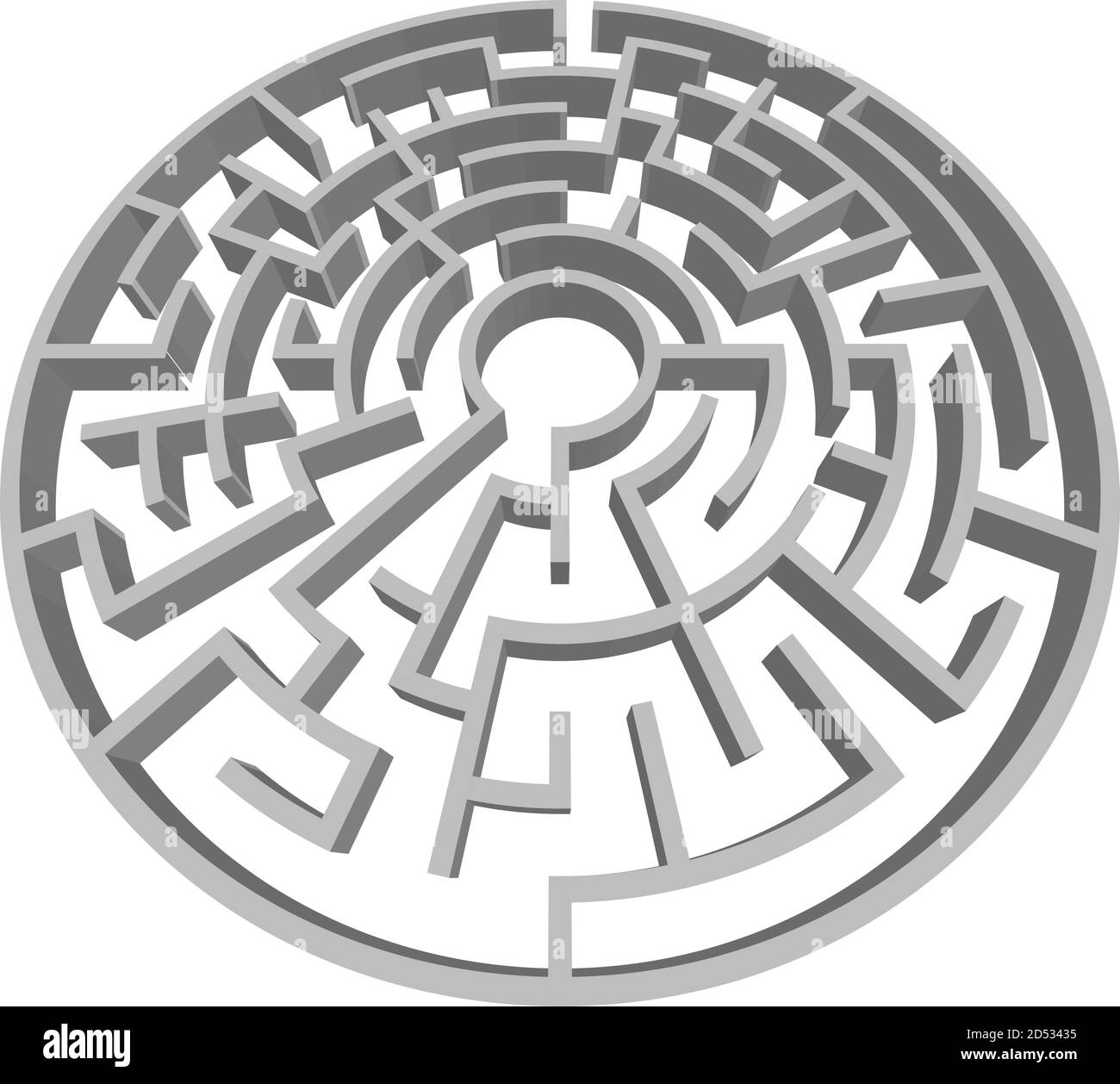Solvable 3D maze, labyrinth, puzzle game vector illustration Stock ...