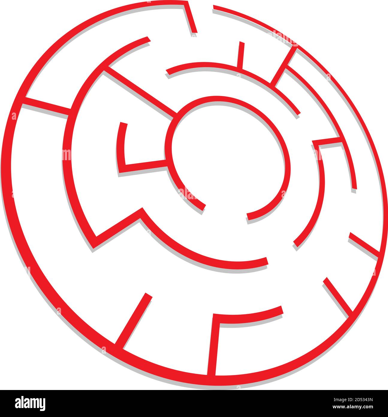 Solvable 3D maze, labyrinth, puzzle game vector illustration Stock ...