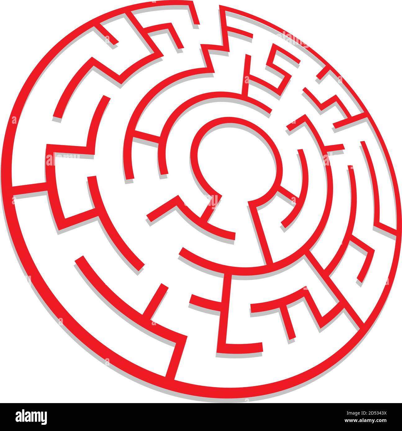Solvable 3D maze, labyrinth, puzzle game vector illustration Stock ...