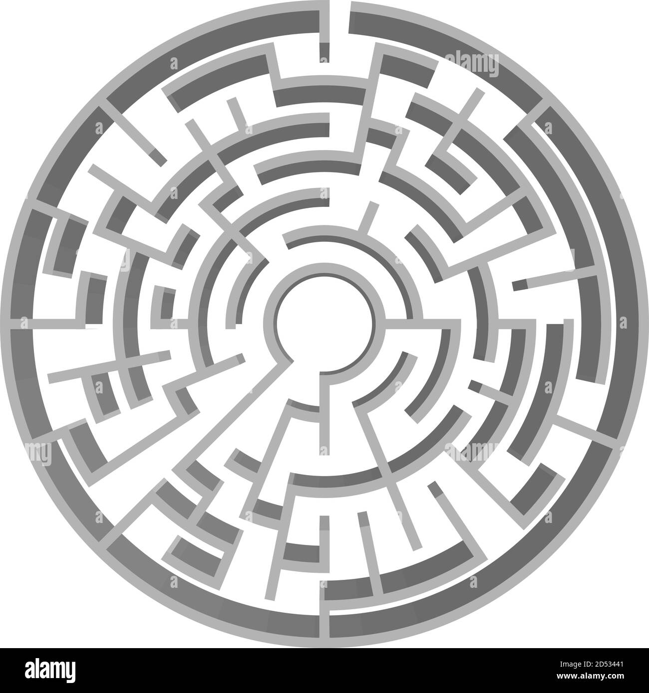 Solvable 3D maze, labyrinth, puzzle game vector illustration Stock ...