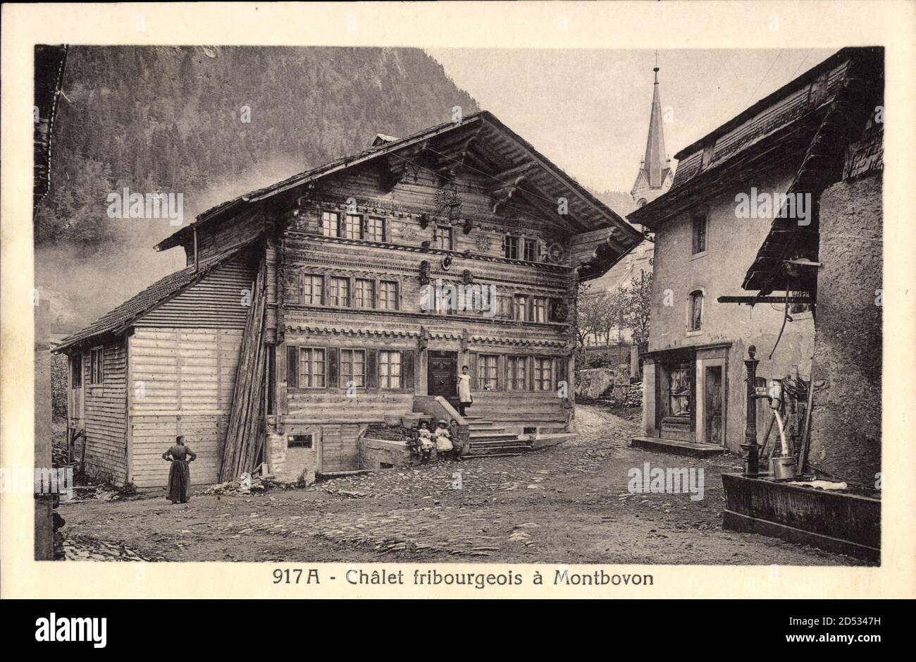Montbovon Kanton Freiburg, vue du Châlet fribourgeois | usage worldwide ...
