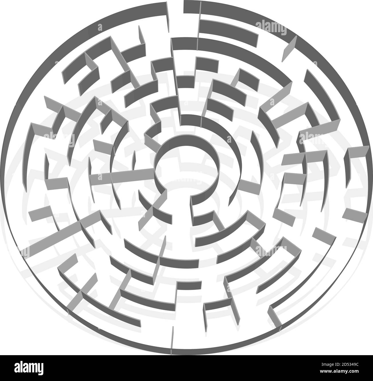 Solvable 3D Mazes, Labyrinths. Puzzle, brain teaser game Stock Vector ...