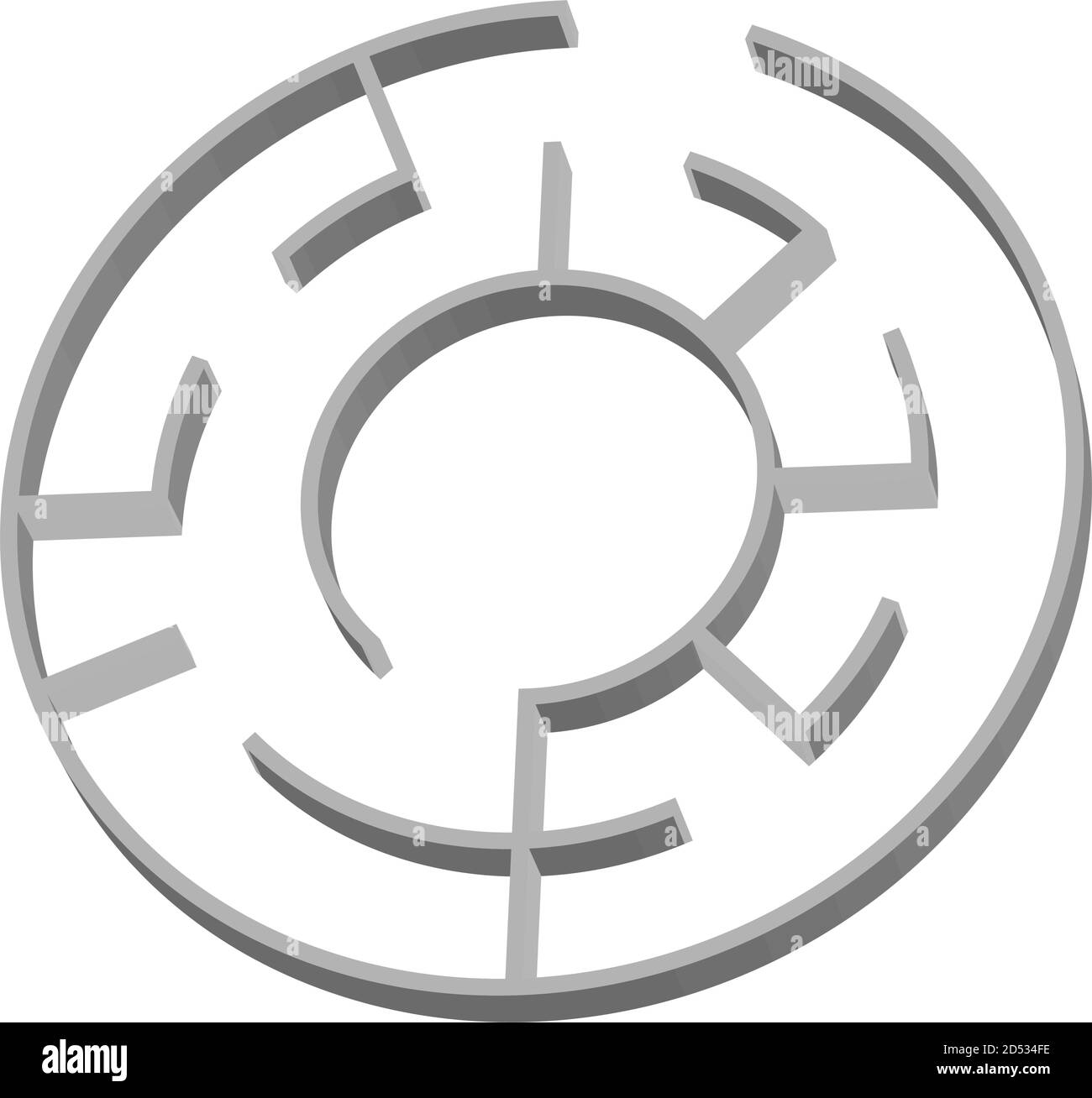 Solvable 3D maze, labyrinth, puzzle game vector illustration Stock ...