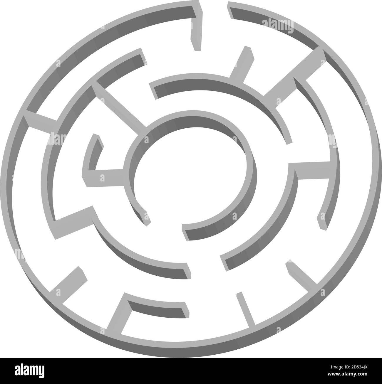 Solvable 3D maze, labyrinth, puzzle game vector illustration Stock ...