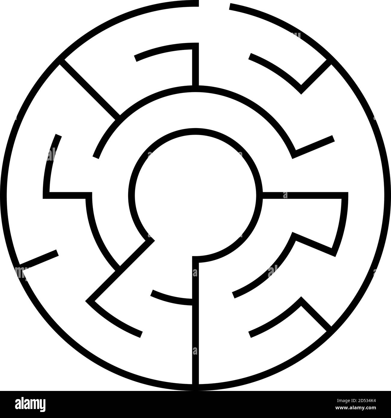 Solvable 3d Maze Labyrinth Puzzle Game Vector Illustration Stock