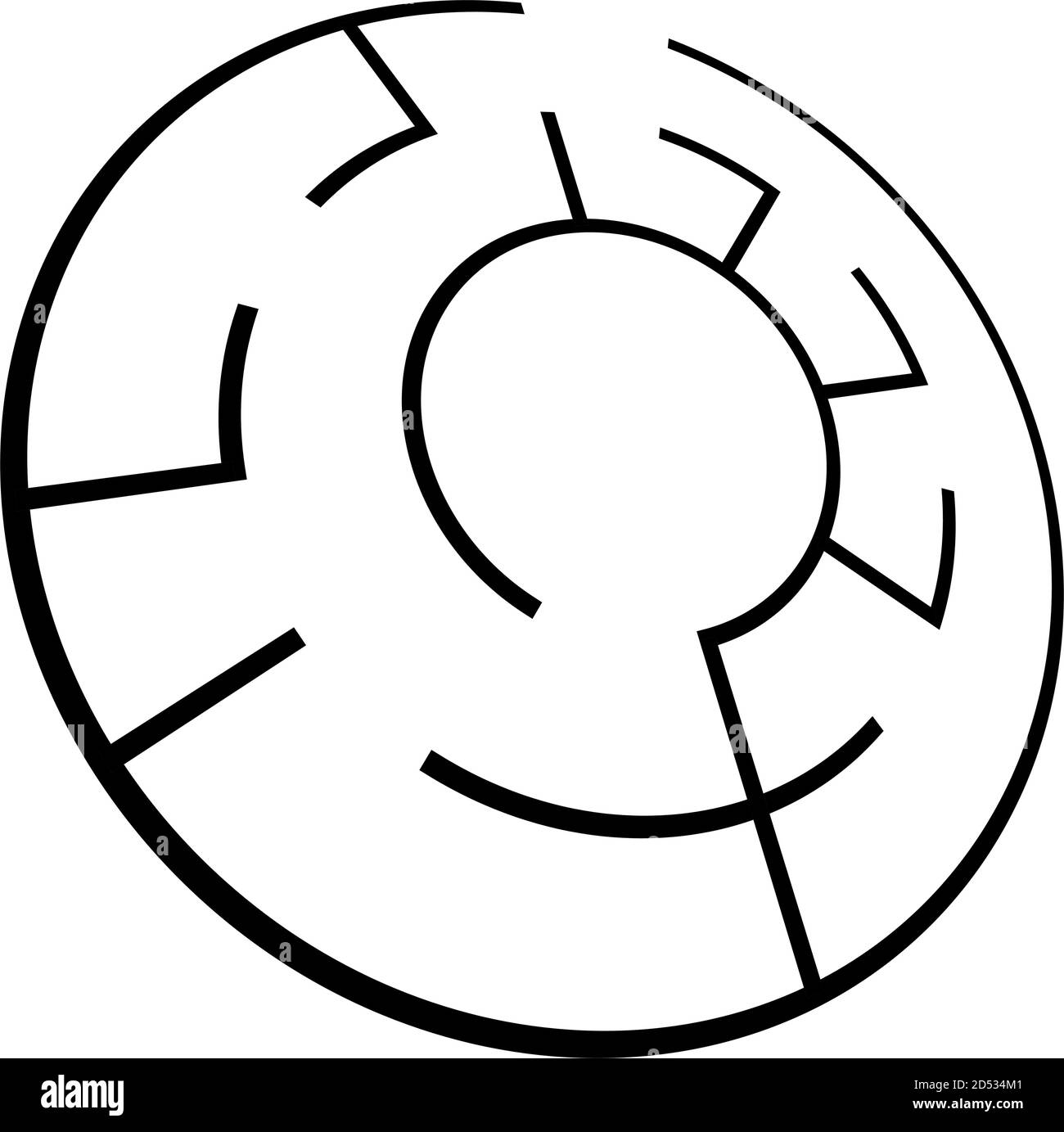 Solvable 3D maze, labyrinth, puzzle game vector illustration Stock ...