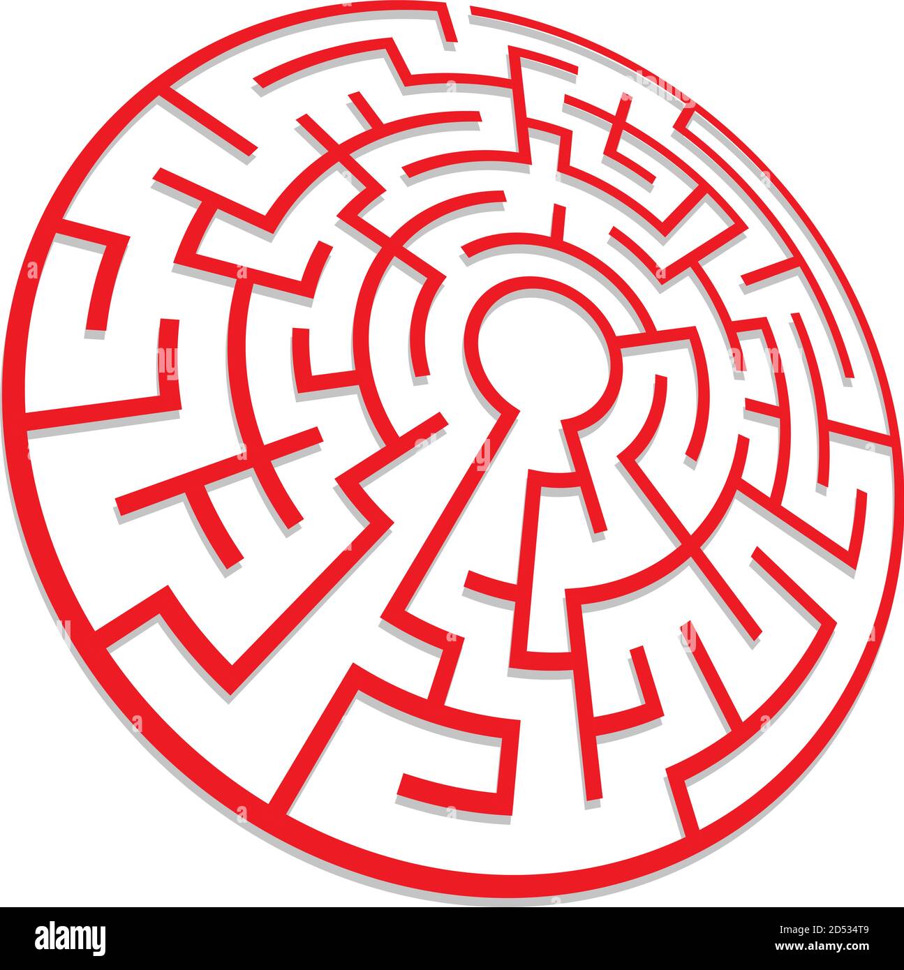 Solvable 3D maze, labyrinth, puzzle game vector illustration Stock ...