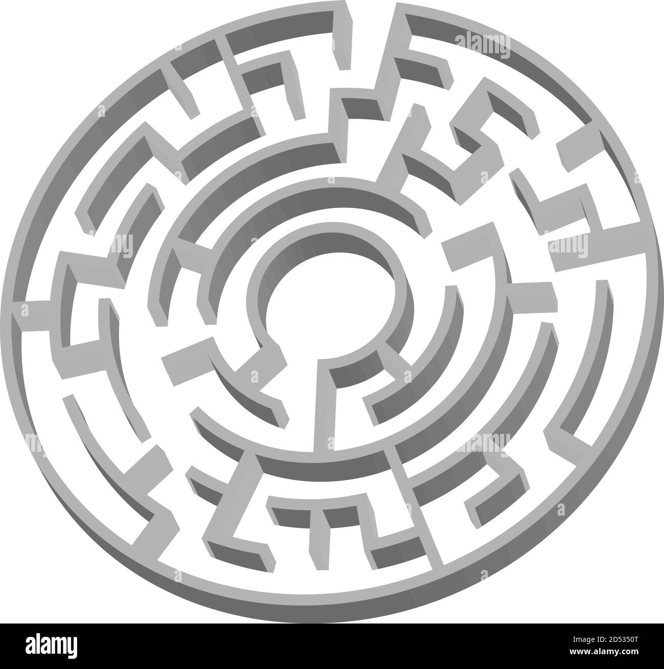 Solvable 3D maze, labyrinth, puzzle game vector illustration Stock ...