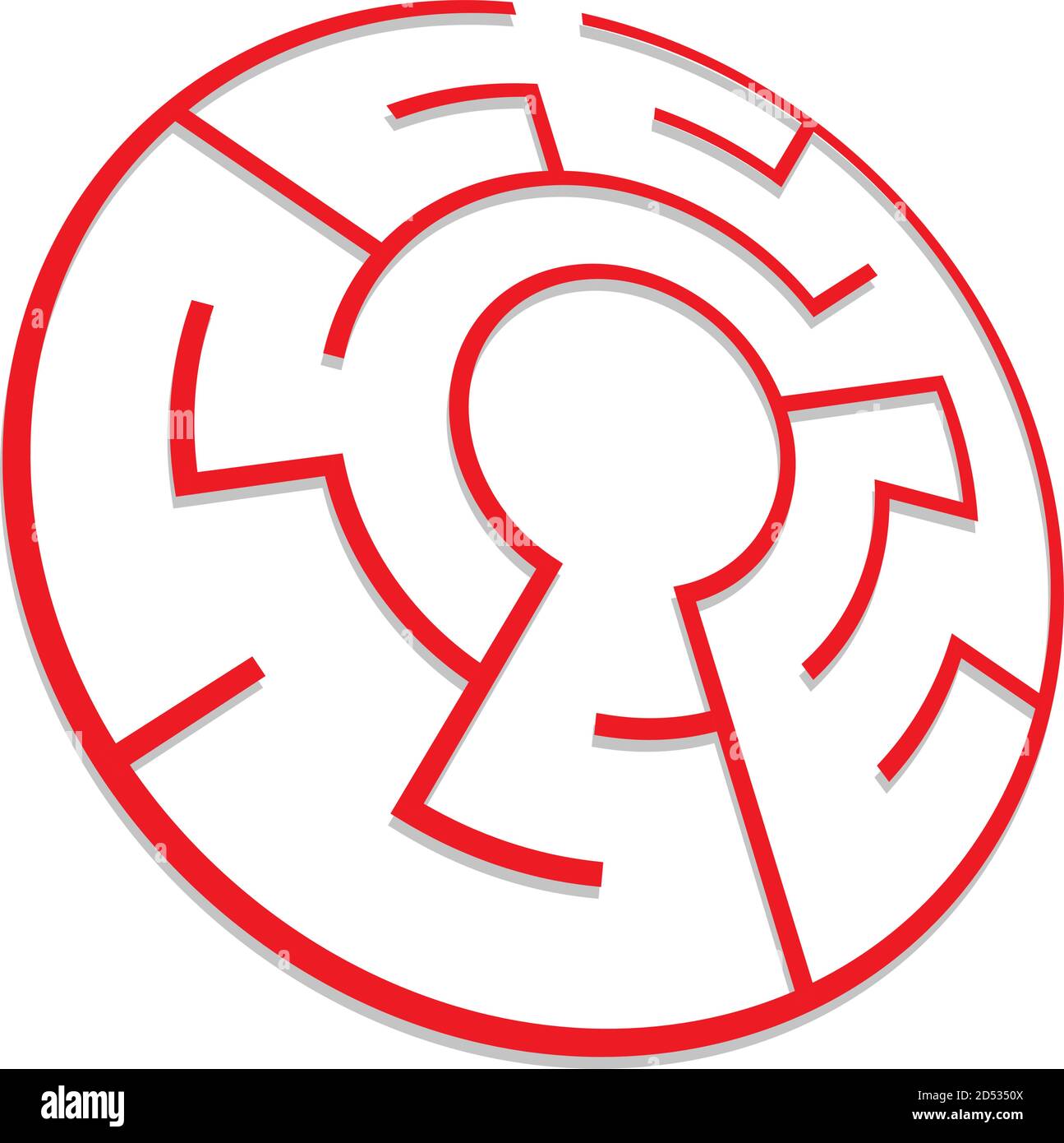 Solvable 3D maze, labyrinth, puzzle game vector illustration Stock ...