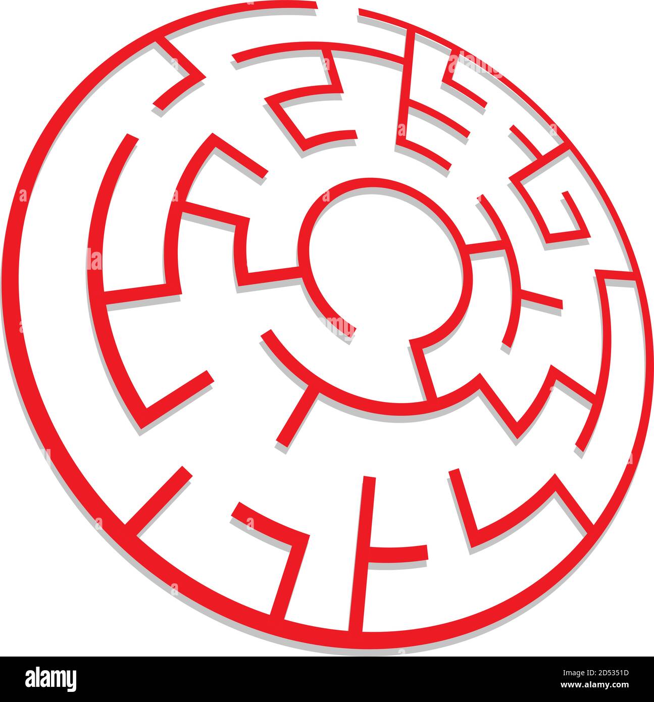 Solvable 3D maze, labyrinth, puzzle game vector illustration Stock ...