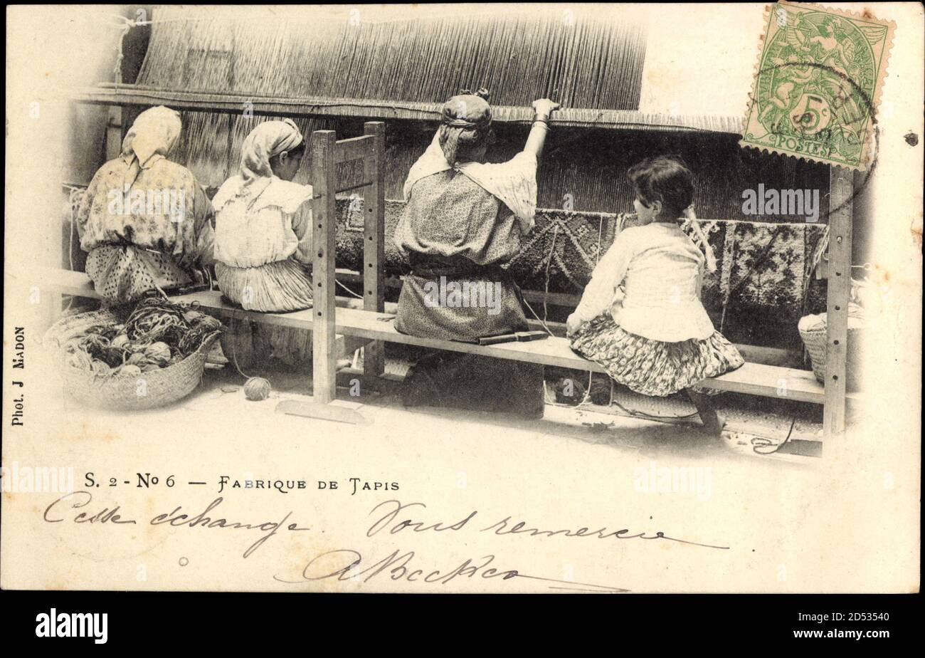Fabrique de Tapis, Frauen am Webstuhl, Teppichweber, Maghreb | usage ...