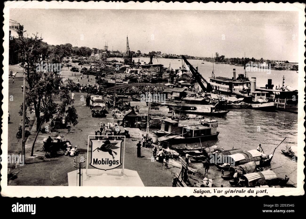 Saigon Cochinchine Vietnam, Vue generale du Port, Blick in den Hafen ...
