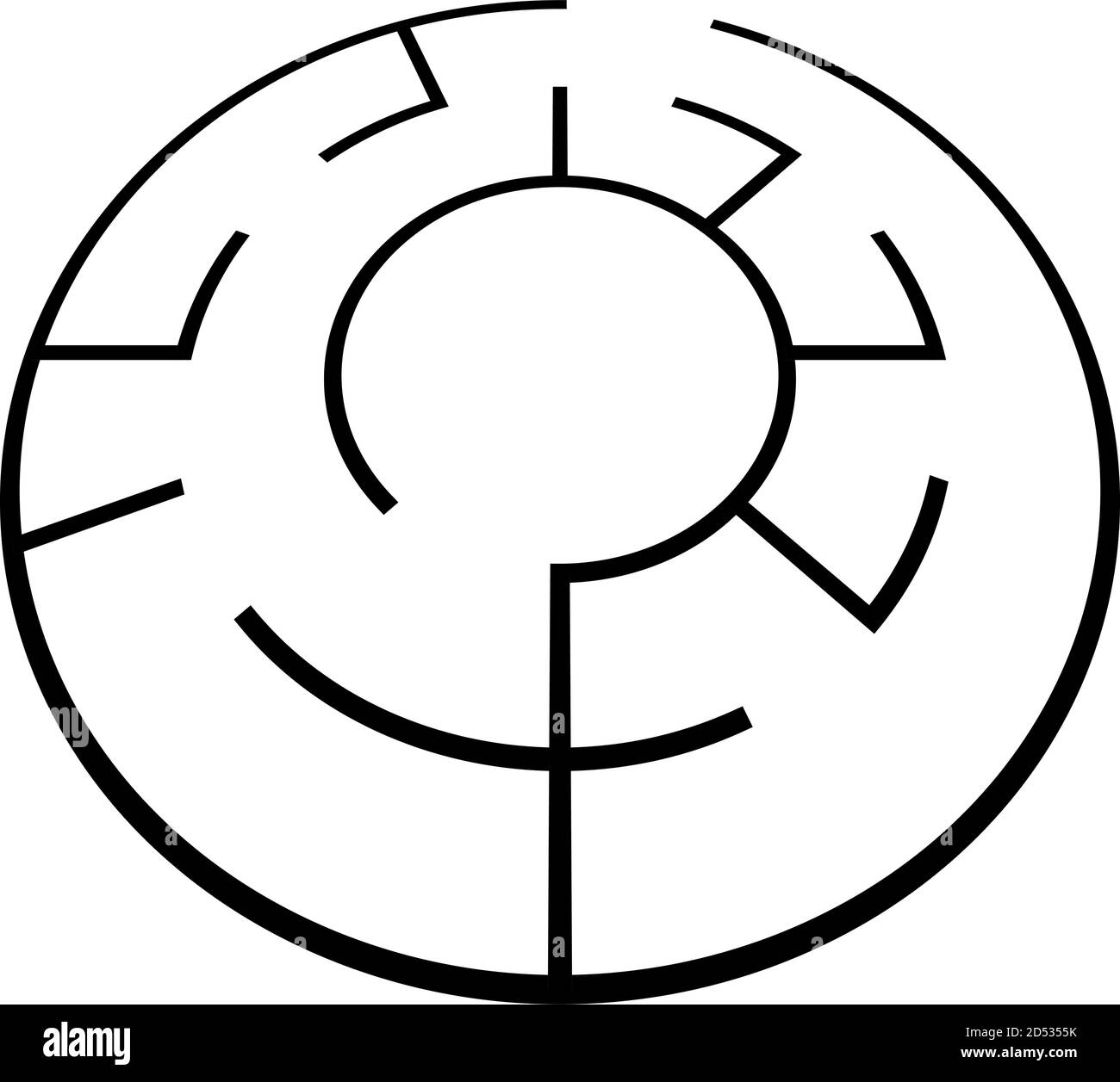 Solvable 3D maze, labyrinth, puzzle game vector illustration Stock ...