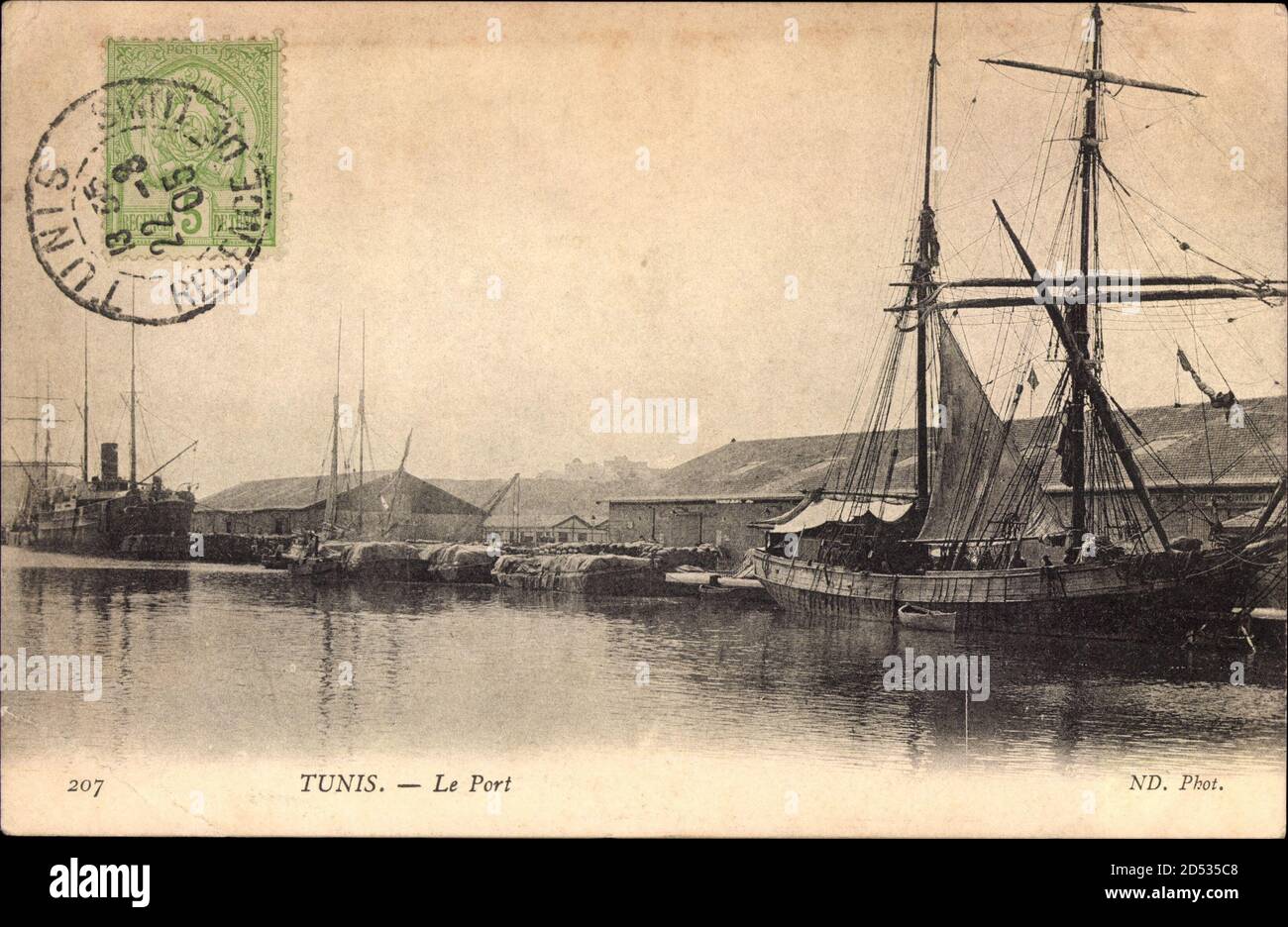 Tunis Tunesien, Le Port, Blick in den Hafen, Segelschiffe | usage ...