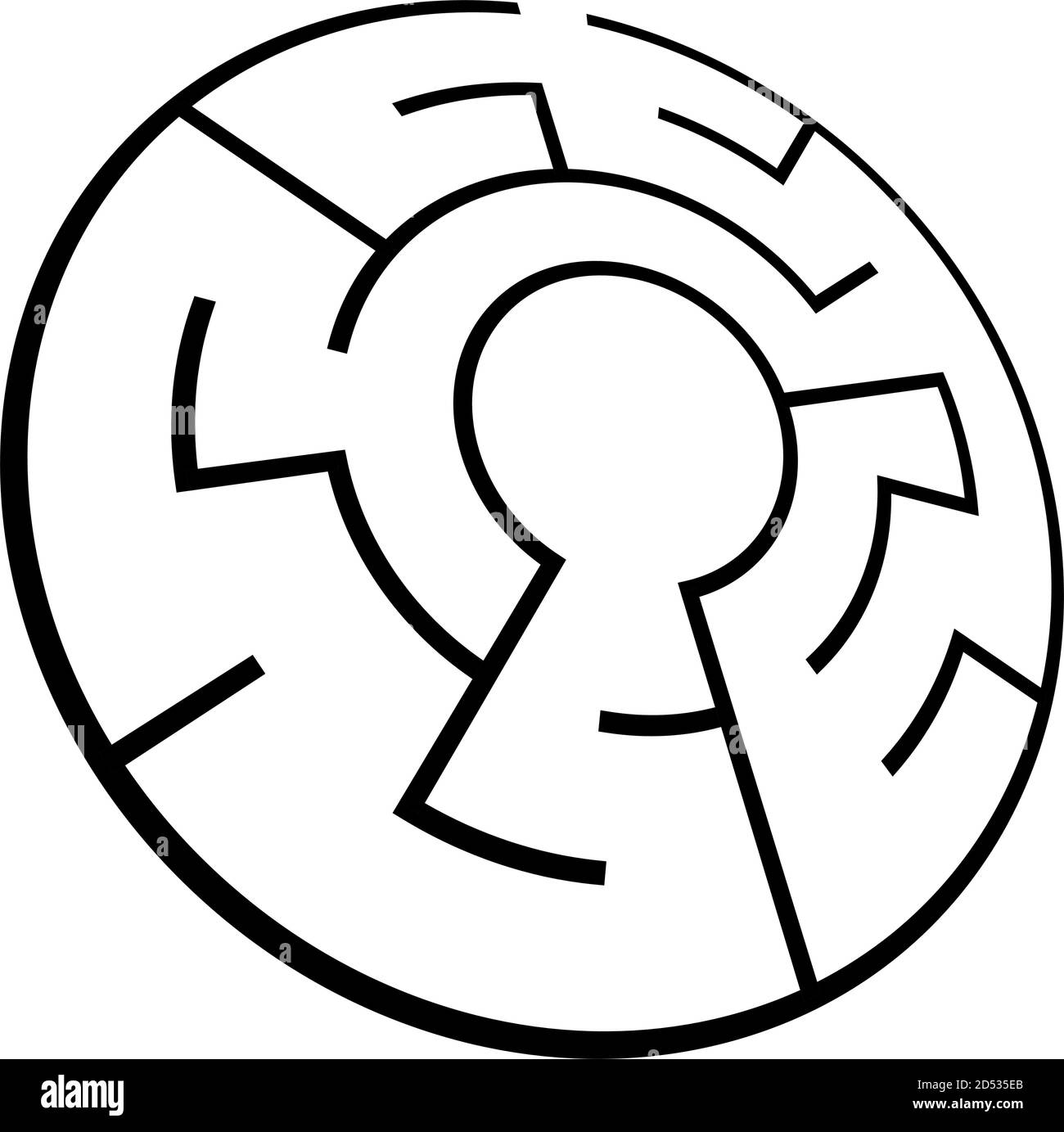 Solvable 3D maze, labyrinth, puzzle game vector illustration Stock ...