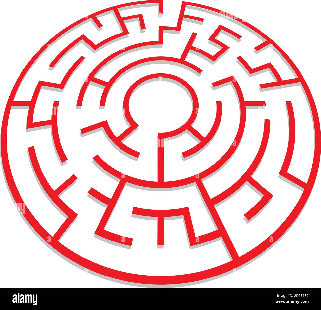 Solvable 3D maze, labyrinth, puzzle game vector illustration Stock ...