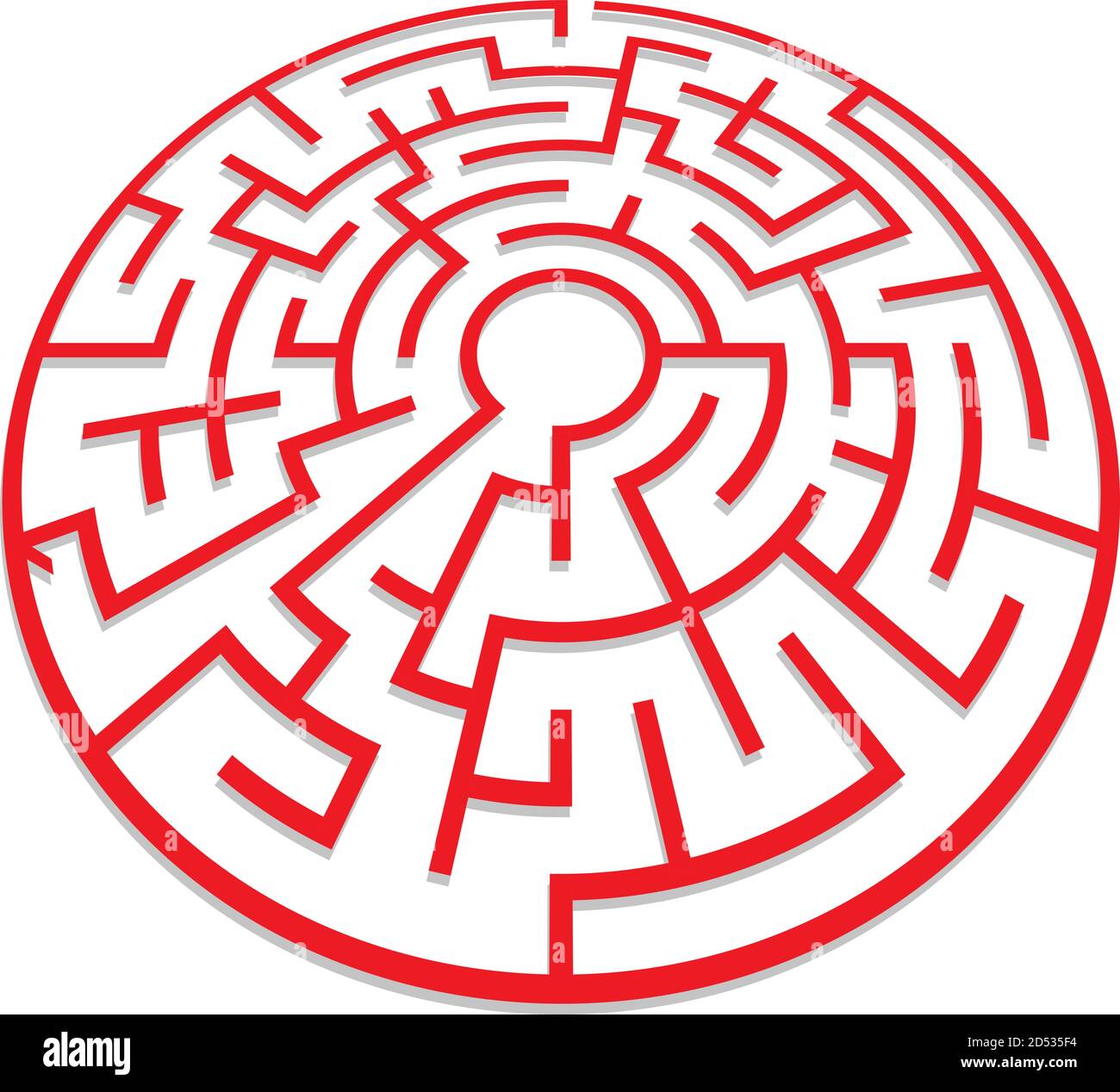 Solvable 3D maze, labyrinth, puzzle game vector illustration Stock ...