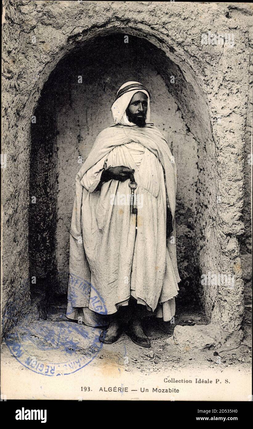 Algerien, Algérie, Un Mozabite, Algerier, Schlüssel, Collection Idéale ...