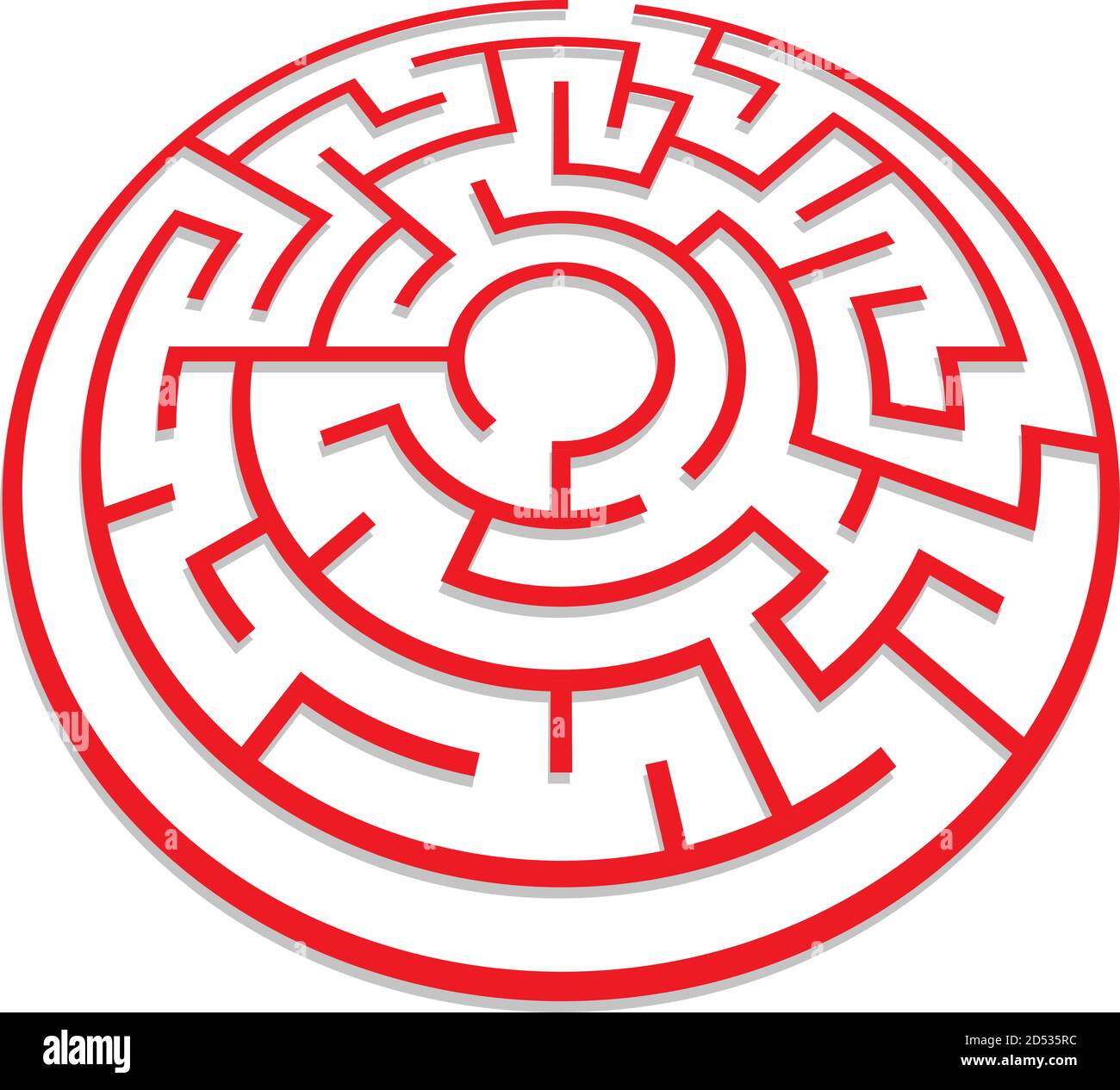 Solvable 3D maze, labyrinth, puzzle game vector illustration Stock ...