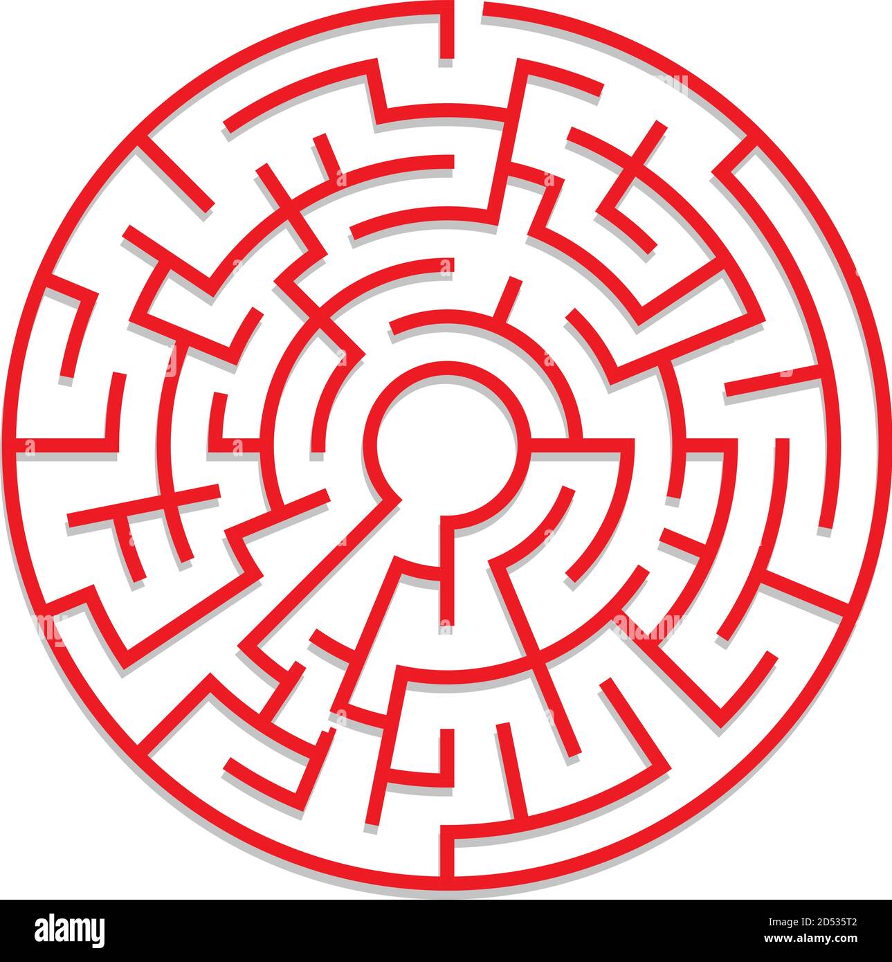 Solvable 3D maze, labyrinth, puzzle game vector illustration Stock ...